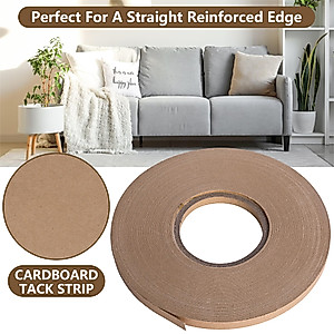 moonoom 33 Yards x 1/2 Inch Upholstery Tack Strip, Longer Upholstery Cardboard Tacking Strip, Hard Upholstery Sofa Making Strips for Furniture Sofa Chair and Couch Edges Repair