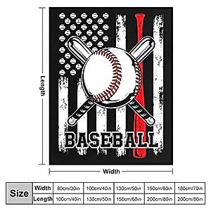 Baseball Blanket Gifts Ultra Soft Baseball Girls Throw Football Blankets Bedding for Teens Boys Kids Toddler Adults Bedroom Living Room Decor 50"X40"