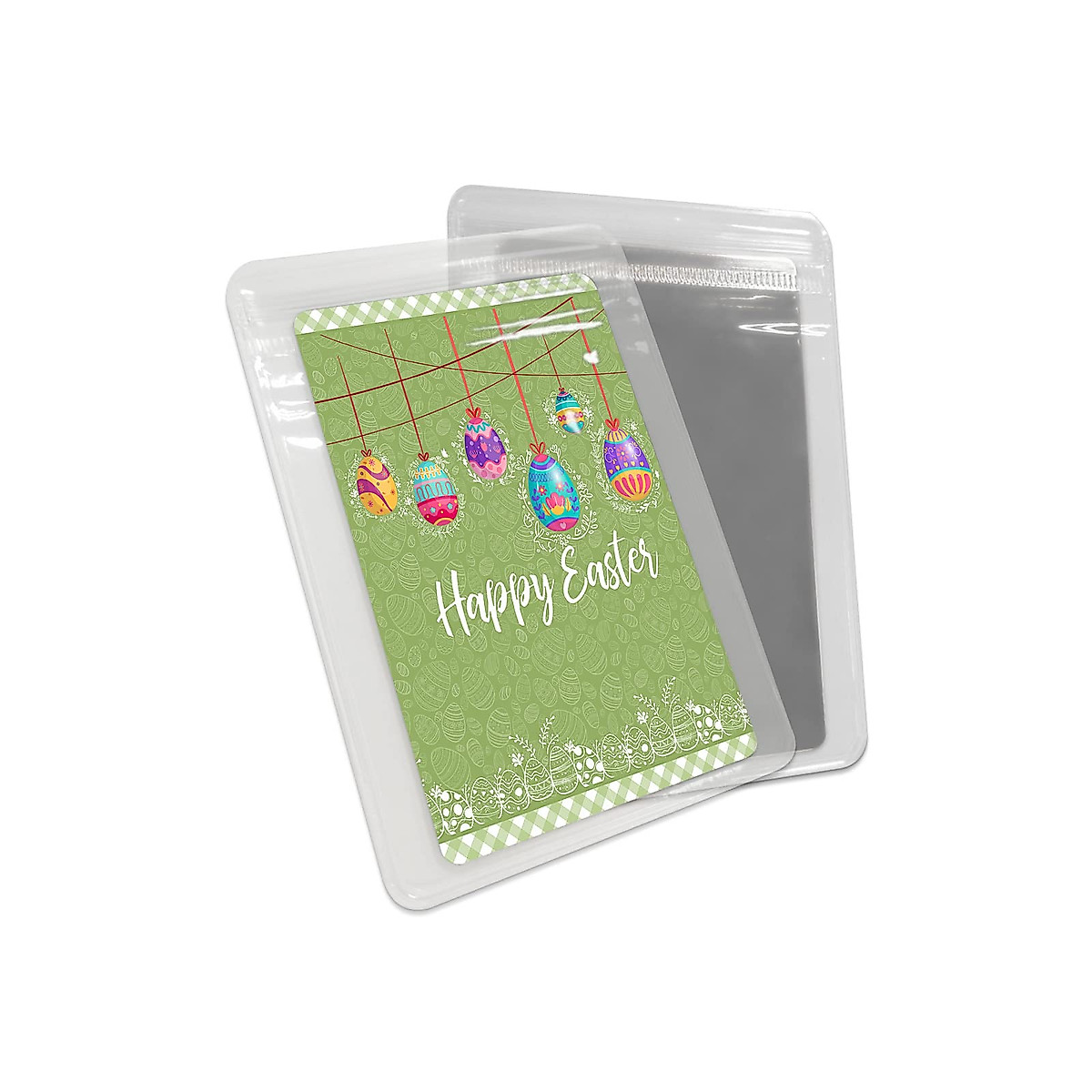 Carosoffe Easter Small Compact Mirror for Purse, Easter Egg White Line Hand Draw Green Travel Makeup Mirror for Women Men, Rectangular Handheld Compact Pocket Mirror 2 PCS