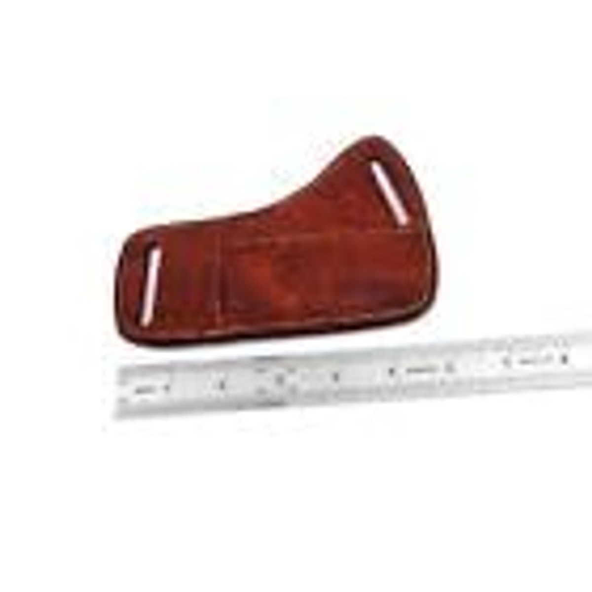 HANDMADE LEATHER ENGRAVED HORIZONTAL 6" SHEATH FOR FOLDING POCKET KNIFE BUCK 110