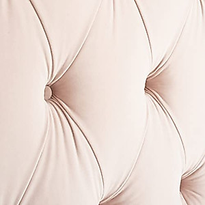 Safavieh Home Axel Modern Blush Pink Velvet Tufted Headboard, Full