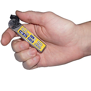 June Gold 440 Pieces, 0.7 mm HB #2 Lead Refills, 110 Pieces Per Tube, Medium Thickness, Break Resistant Lead/Graphite (Pack of 4 Dispensers)