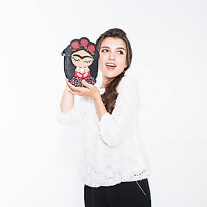 Unibrow Girl Crossbody Bag in Vinyl Material