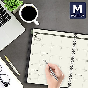 AT-A-GLANCE 2022 Weekly & Monthly Appointment Book & Planner by AT-A-GLANCE, 7" x 8-3/4", Medium, Recycled, Black (70951G05)