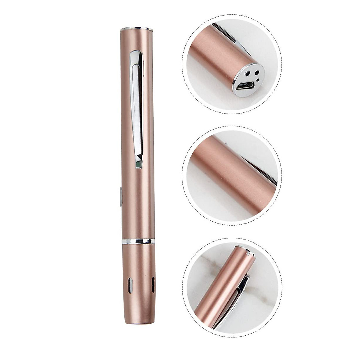 TOKIDNY Medical Flashlight Pen Light for Nurses Examination Pen Light Pocket Torch Rechargeable Flashlight Reusable Flashlight Electric Torch Inspection Light Zinc Alloy