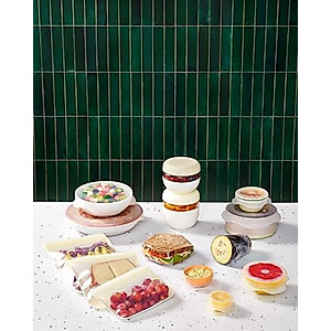 W&P Sustainable Kitchen Set, 14 Pieces (Seal Tight Bowls, Silicone Bags, Stretch Lids & Stretch Wrap) Non-Toxic, Microwave-Safe, Dishwasher-Safe