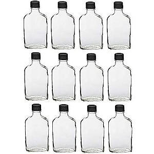 12PK Black Tamper EVIDENT Screw CAPS 28/400 Plastic TE Screw Top Caps for PET Bottles Flasks Boston Round and Wine Bottles to fit Most 28mm CT (Continuous Thread)