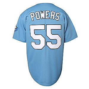 MESOSPERO Mens 55 Kenny Powers Shirt Eastbound and Down Movie Baseball Jersey Stitched (55 Blue, Medium)