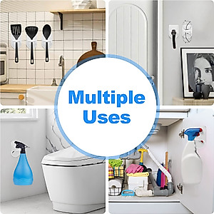 CBYJK Spray Bottle Holder Wall Mount, 8 Pack Adhesive Bottle Holder, Strongly Spray Bottle Organizer, Spray Bottle Hanger for Cabinet, Kitchen, Bathroom