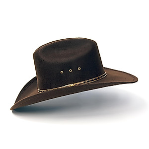 Western Express Faux Felt Finish Cowboy Hat - Cattleman Style with Gold Hat Band | Cowboy Hats for Men and Women