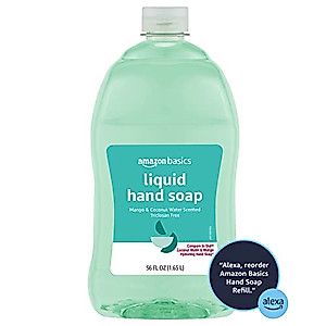 Amazon Basics Liquid Hand Soap Refill, Mango and Coconut Water Scent, Triclosan-Free, 56 Fluid Ounces, 1-Pack (Previously Solimo)