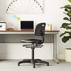 Safco Products 6680 Soft Tough Economy Workbench Chair (Optional arms sold separately), Black