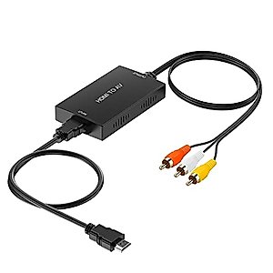 TaiHuai HDMI to RCA, HDMI to Older TV Adapter Compatible for Fire Stick, Roku, Apple TV, Xiaomi Mi Box, Android TV Box, DVD, Blu-ray Player ect.（HDMI to AV Converter）