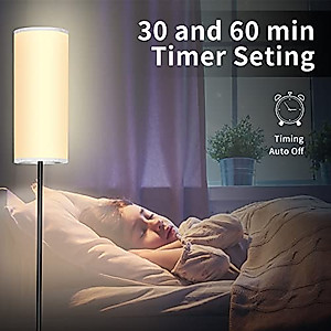 Karjoefar Floor Lamp for Living Room, Modern Floor Lamp with Remote Control, Stepless Dimmable 12W Bulb Included, Standing Lamp Tall Lamps for Living Room Bedroom