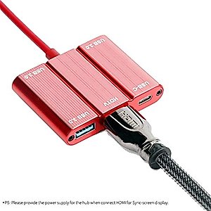 USB C 5 in 1 Adapter, YMY USB Type-C Hub to 4K HDMI, USB3.0 and USB C PD Charging Compatible for Apple MacBook Pro, Dell XPS,Chromebook Pixel, Lumia950 (5-in-1, Black)