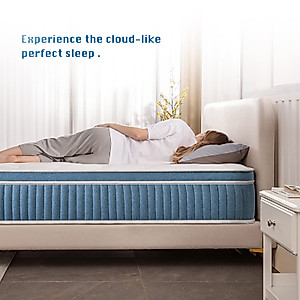 Rimensy King Mattress,12 Inch King Size Mattresses,76"*80"*12 Mattress in a Box,Independent-Spring,Soft and Comfortable,CertiPUR-US Certified