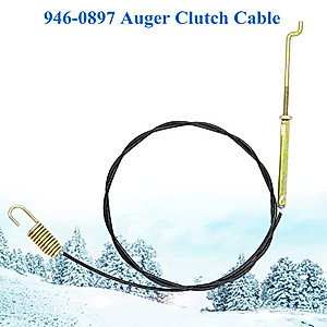 AILEETE 946-0897 Auger Clutch Cable for MTD Craftsman Cub Cadet Troy-Bilt Ryobi Yard Man Bolens Yard Machines Husky Snowblower Snow Thrower 746-0897 746-0897A 946-0897A