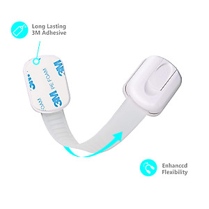 Child Safety Locks Cabinet Lock (5 Pack) Adjustable Baby Lock is Suitable for refrigerators, Drawers, cabinets, etc, Toilet lids, Doors,Without Drilling Sticky Child Locks