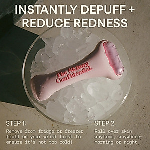 The Skinny Confidential HOT Mess Ice Roller for Face - Facial Roller Skincare Tools Contour, Tighten & De-Puff Skin - Self Care Beauty Gift for Women & Men for Clear, Radiant & Smoother-Looking Skin