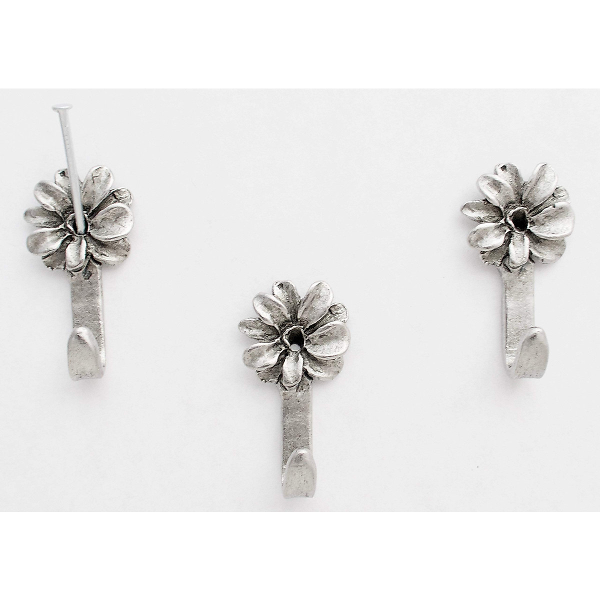 NORMA JEAN DESIGNS 3 PC Set Mini Metal Flower Hooks