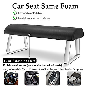 Foot Rest for Under Desk at Work, PU Self-Skinning Foam Foot Stool Under Desk Footrest, Ergonomic Office Foot Rest, Soft and Comfortable, Black