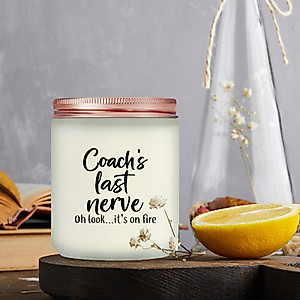 Risnoae Coach Gifts - Coach’s Last Nerve Candle - Appreciation Coach Gifts for Men Women - Christmas Birthday Gifts for Soccer Basketball Football Coach - Cheer Coach Gifts for Women