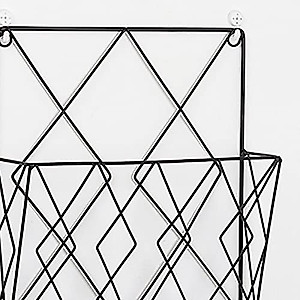 WskLinft Wall Shelf Modern Fashion Space-Saving Wall Mounted Book Magazines Storage Organization Rack for Home Decor (Black)