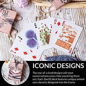Zoo52 Playful Paws Playing Cards – Beautiful Cat & Dog Deck of Cards with Free Card Game eBook, Hand Illustrated Water Color Poker Cards. Unique Box and Intricate Detail for Cool