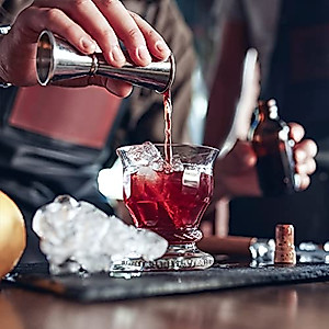 304 Stainless Steel Cocktail Double Jigger Japanese Style Measuring Oz Cup Bar Tool Shot for Bartending Bartender Jiggers Ounce Measurements Alcohol Drink Markings Perfect Party Silver Kitchen Tools