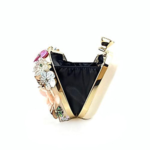 JIAJIA 3815 Women's Purses Handbags Envelope Clutch Bags Rhinestone 3D Sequins Wedding Evening Bag,Champagne