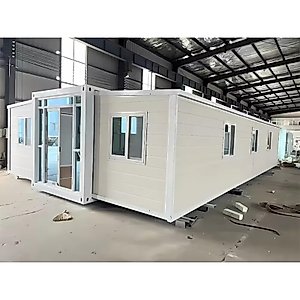 Folding Container House–2 Bedroom Modular Design with Kitchen, Perfect for Temporary Housing Solutions in Construction, Disaster Relief, and Recreational Areas