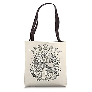 Dark Academia Goblincore Cottagecore Aesthetic Witchy Moon Tote Bag