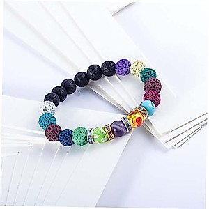 KONTONTY 1 Set 600pcs Natural Beads Gemstones Loose Beads Round Loose Gemstone Beads for Bracelets Small Colored Beads Kids diffusers for Essential Oils Charm Gemstone Beads Child