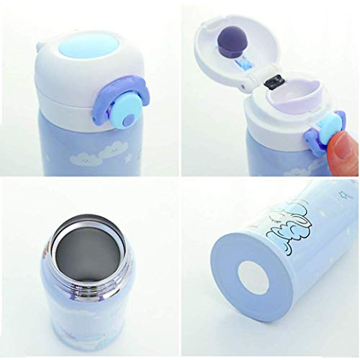 Unicorn Water Bottles for Girls Thermoses Stainless Steel Water Bottle Vacuum Insulated Water Flask Gift for Girls (blue)