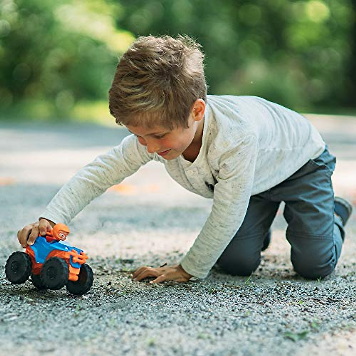 Blippi Monster Truck Mobile - Mini Vehicle with Freewheeling Features Including 2” Character Toy Figure and Cool Hydraulics - Imaginative Play for Toddlers and Young Children