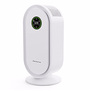 Elechomes Air Purifier for Home Large Room with Air Quality Monitoring: H13 True HEPA Air Filter Cleaner Covers 400ft² & CADR 300+, Ideal for Allergens Smoke Smokers Dust Odors Pollen Pet Dander