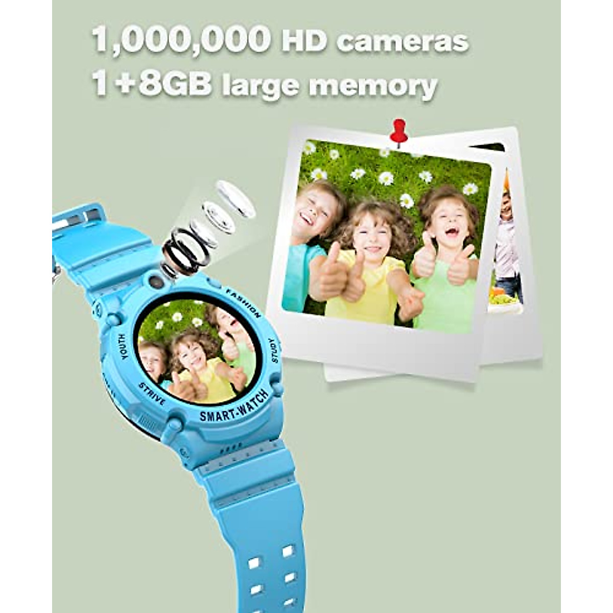 PTHTECHUS Kids Smart Watch with SIM Card, 4G GPS Tracker Watch for Kids, Combines Phone Video Voice and Wi-Fi Call, Wrist Watch Suitable for 8-16 Boys Girls Birthday Gifts