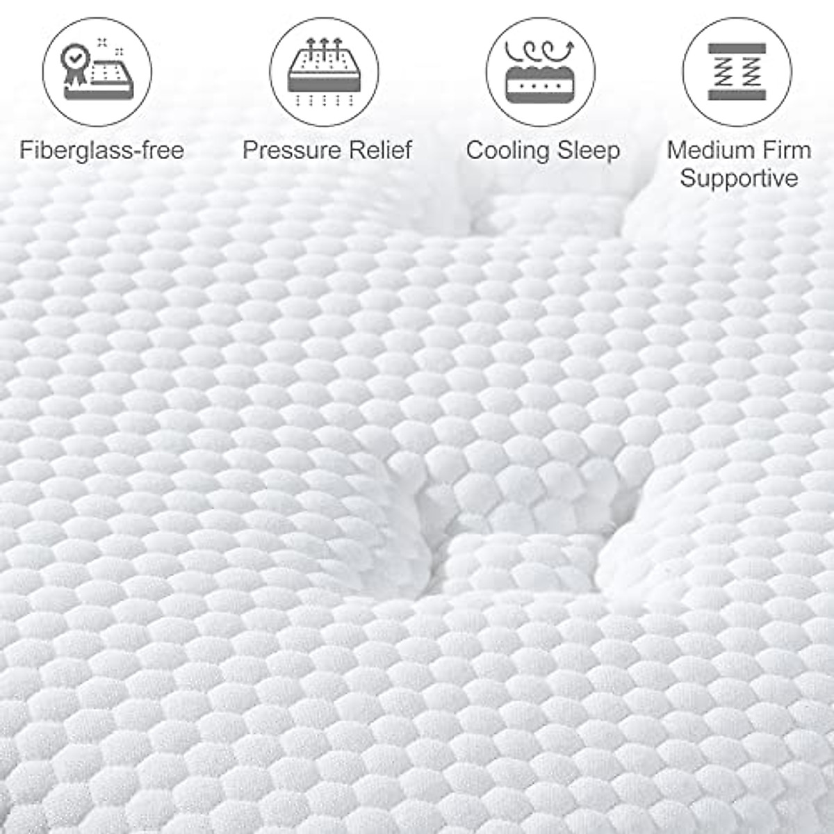 S SECRETLAND King Mattress, 12 inch Individually Wrapped Coils Innerspring Mattress, Pocket Spring Hybrid Mattresses with CertiPUR-US Certified Foam, Plush Yet Supportive