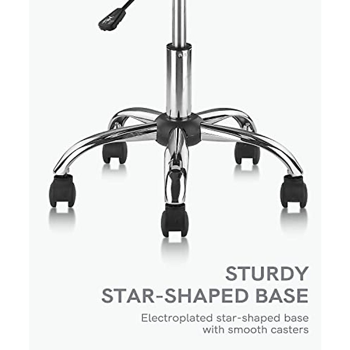 KLASIKA Rolling Drafting Stool Chair with Height Adjustable Base for Office and Massage Spa Medical Salon Tattoo Beauty Barber