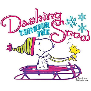 CafePress Snoopy And Woodstock Dashing Through Sn Large Mug Ceramic Coffee Mug, Tea Cup 11 oz