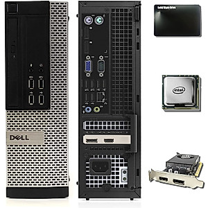 Dell Video Editing CAD OptiPlex 7020 Desktop Computer PC, Intel Core i7-4570 3.2 GHz Processor, 16GB RAM, 480GB SSD (Fast Boot) + 2TB HDD, Graphics RX-550 4GB DDR5, WiFi, Windows 10 Pro (Renewed)