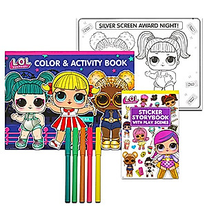 LOL Surprise Lap Desk Activity Set - LOL Arts and Crafts Bundle with Lap Desk, Coloring Book, Stickers, Games, and More | LOL Doll Travel Lapdesk Pack