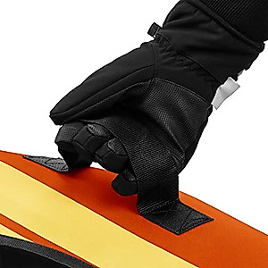 Retrospec Snowslide Tow 60” Inflatable Snow Tube for Kids, Youth & Adults - Heavy Duty Hard Bottom Snow Sled with Handles & Tow Rope - Winter Outdoor Toy for Boys, Girls, Men, & Women