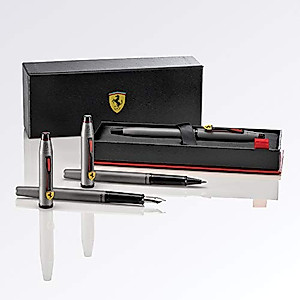 Cross Century II Scuderia Ferrari Rollerball Pen, Includes Luxury Gift Box - Titanium Grey Satin Lacquer