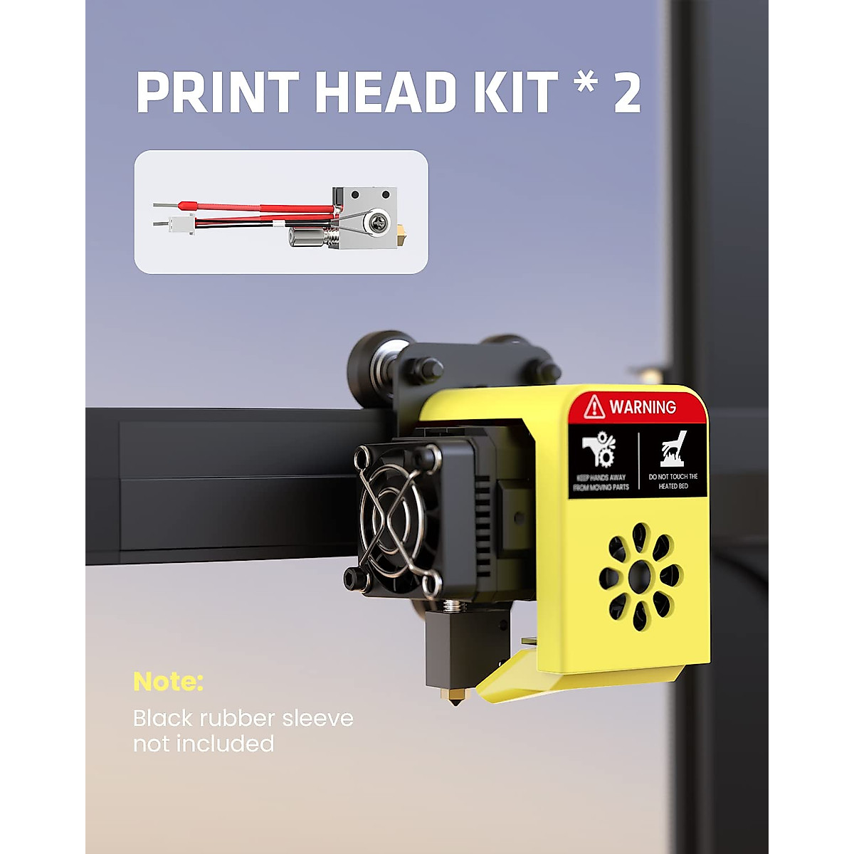 FOKOOS Odin-5 F3 3D Printer Accessories (V Slot Wheel * 6 Print Head Kit * 2 Ribbon Cables * 2 Break Detection * 1 Flat Head Screwdriver * 1 0.4mm Volcano Nozzle * 2)