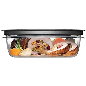 Utensilux Rubbermaid Premier Extra Large Size Container Bundle Set One Each Of, 9 Cup and 14 Cup Premier Flex & Seal Food Storage Set, Tritan Containers, Grey Flex and Seal Lids, 4 Piece Bundle Set