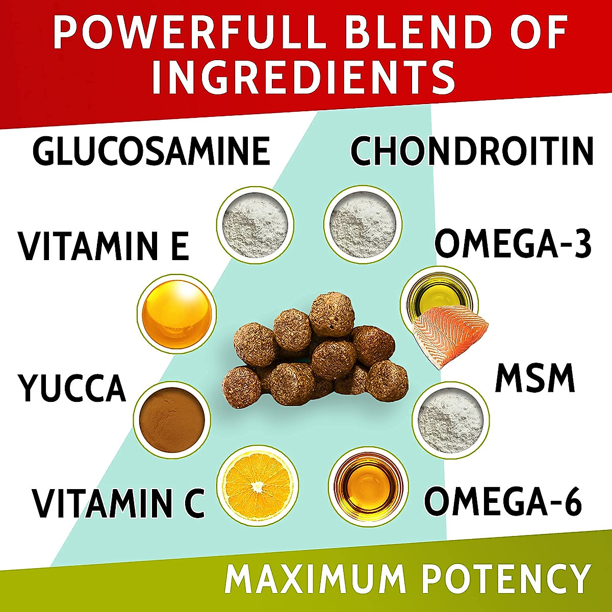 Glucosamine Dog Treats + Fish Oil Omega 3 for Dogs Bundle - Joint Supplement w/Chondroitin, MSM + Allergy Relief - Itch Relief, Shedding - Skin and Coat Supplement with Omega-3 Salmon Oil - Made in US