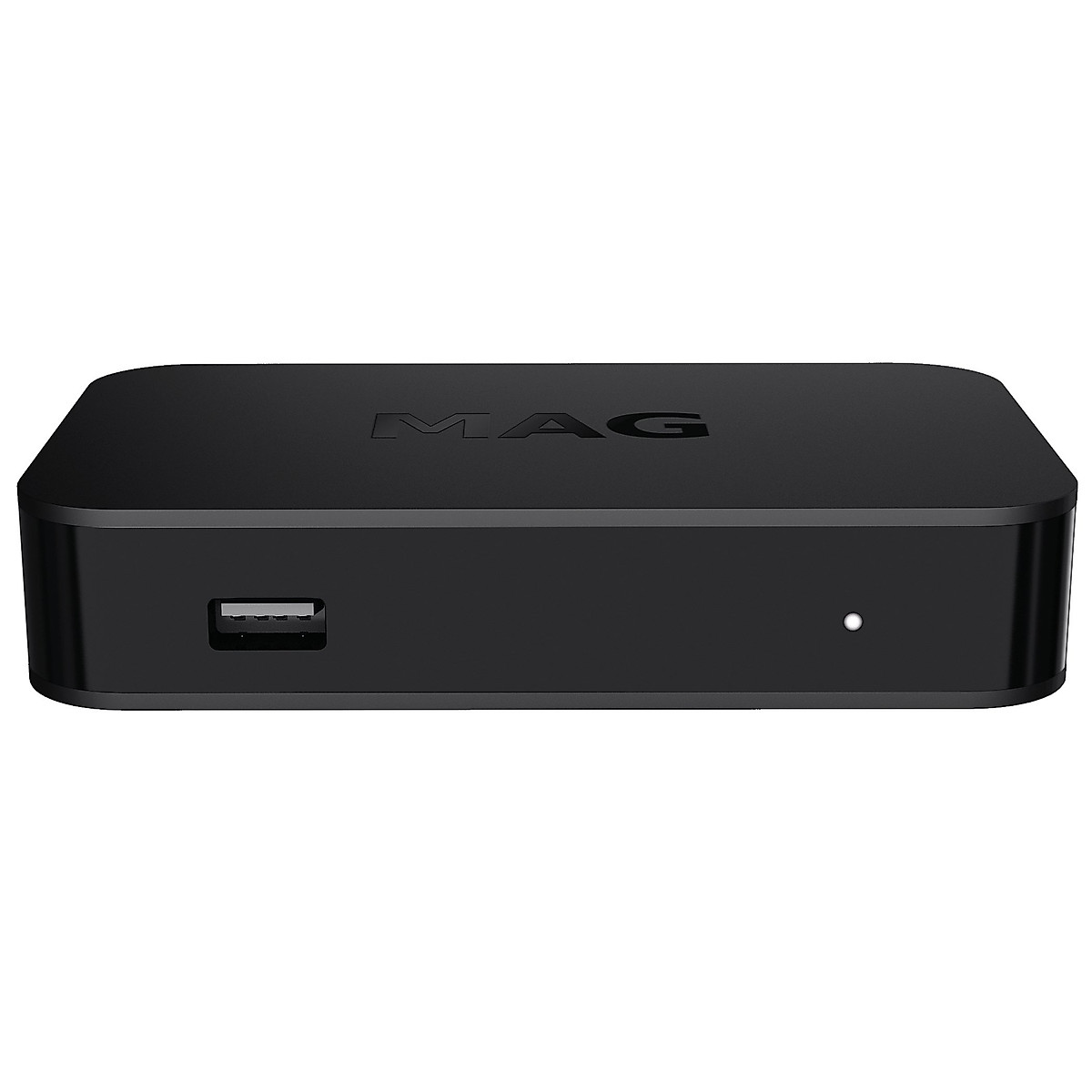 MAG 420w1 4K and HEVC Support, 512 MB RAM, 512 MB NAND, USB × 2 pcs. (3.0, 2.0), Built-in Wi-Fi, Linux OS, HDMI and RCA outputs