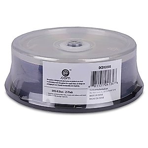 @.com DCD13108 16x 4.7GB 120-Minute DVD-R Media - 25 Discs Spindle