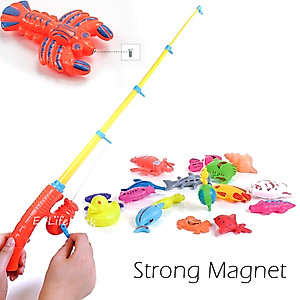 CozyBomB™ Magnetic Fishing Toy Pole 2 Pack for Replacement - No Fishes are Included - Bathtime Carnival Toddler Education Teaching - Fishing Poles Rod (X-Large)